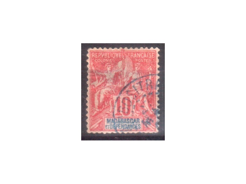 Francuska kolonija madagaskar iz 1891.g.