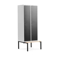 Garderobni ormar "CLASSIC"
Sa klupom, 2 sekcije, 2 vrata, 2120x800x550mm, crna vrata