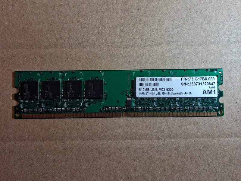 AM1 (Apacer) 512MB DDR2 6600 PC2-5300 667MHz