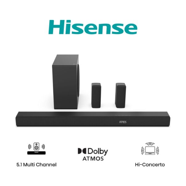 HISENSE Soundbar sa bežičnim subwooferom AX5100Q, crna