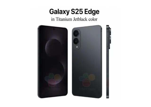 Samsung Mobilni telefon Galaxy S25 Edge S937, 5G, Dual Sim, 12GB RAM, 256GB, Titanium Jetblack