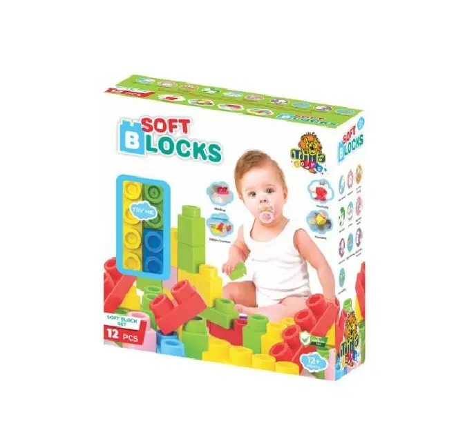 Mekane kocke za decu 11-71283, 12 komada, Šarene