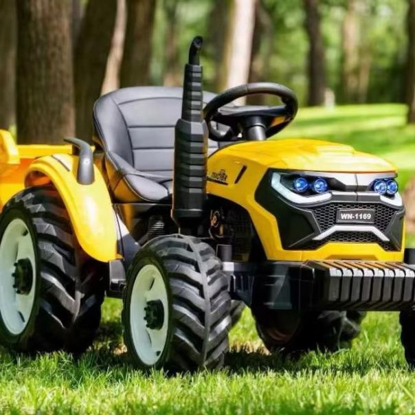 MKS Dečiji traktor sa prikolicom – žuti