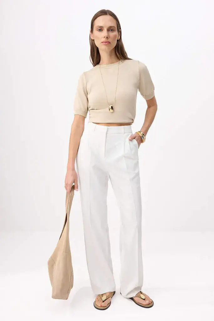 Trendyol Milla ženske pantalone Twoaw23Pl00401, bela