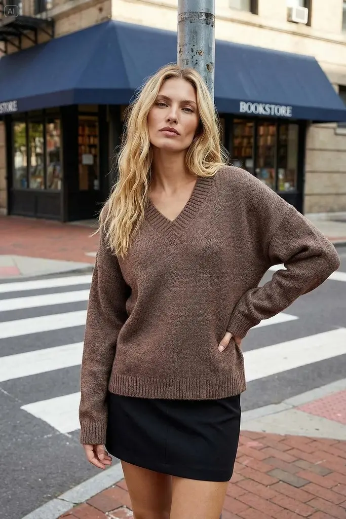 Trendyol Milla ženski duks Twoaw26Kz000910, bež-taupe