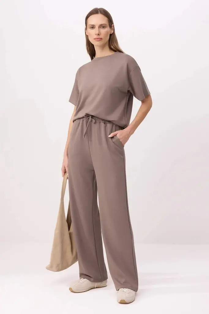 Trendyol Milla ženski set top model Twoaw26Au00084, taupe-bež