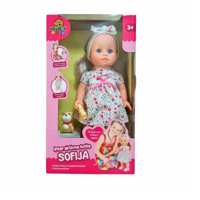 Interaktivna lutka za devojčice beba Sofija 11-71998, Roze