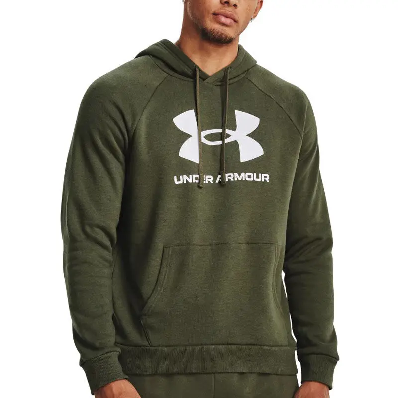 Under Armour Muški duks UA Rival Fleece Logo HD 1379758-390, Maslinasti