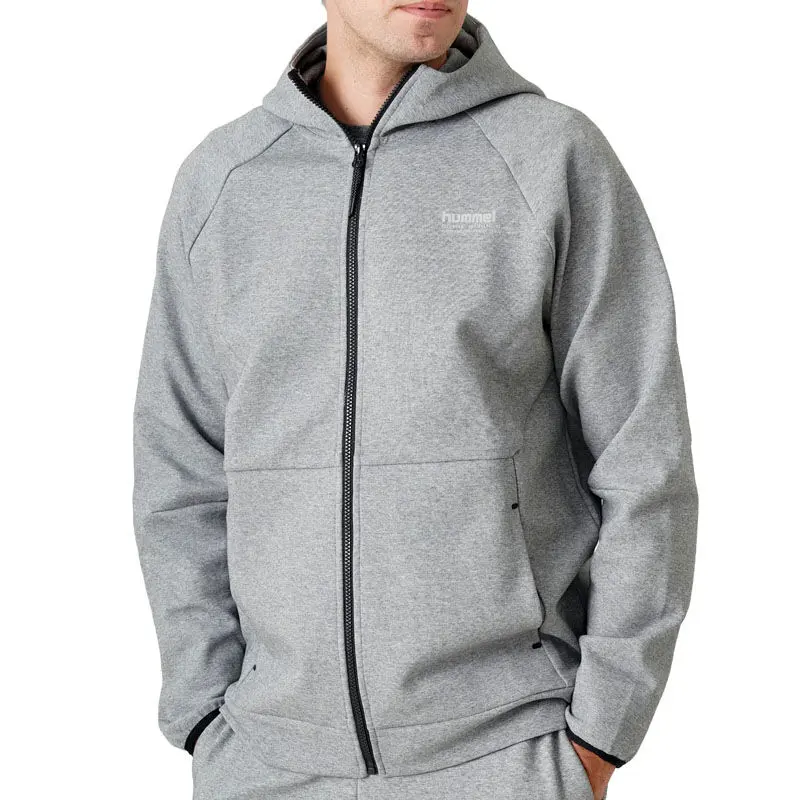 HUMMEL Muški duks Hmltech fleece regular zip, Sivi