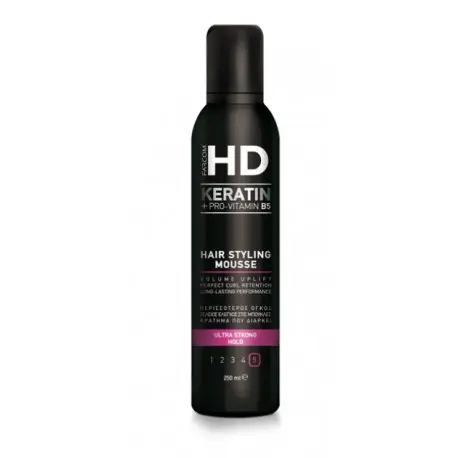 FARCOM HD Keratin Pena za kosu Ultra Strong Hold, 250 ml