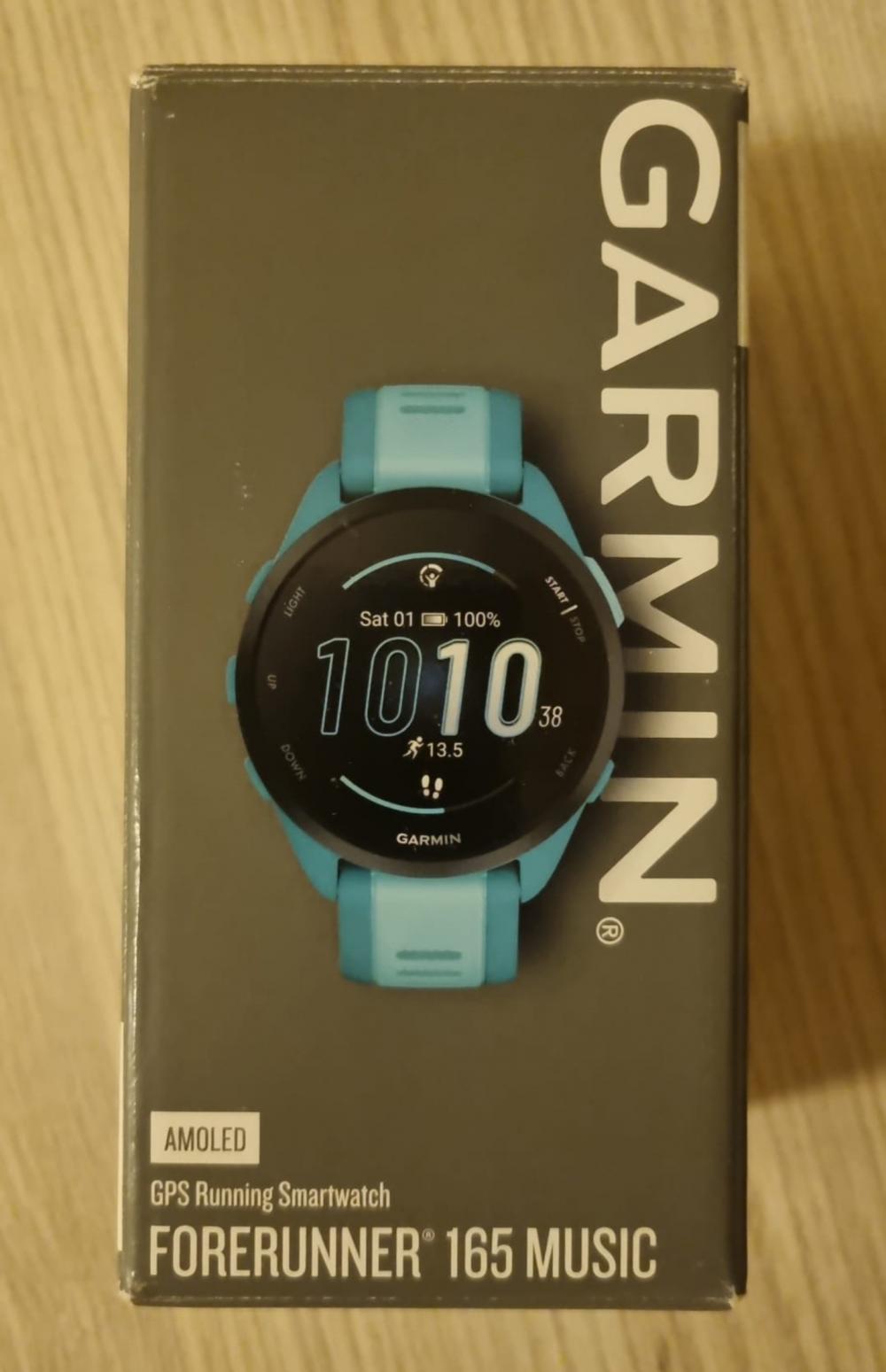 Garmin FORERUNNER 165 MUSIC AMOLED Aqua 43mm NOV