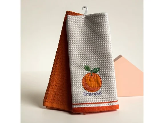 Viktorija Set kuhinjskih krpa 40x60cm Wafle Orange