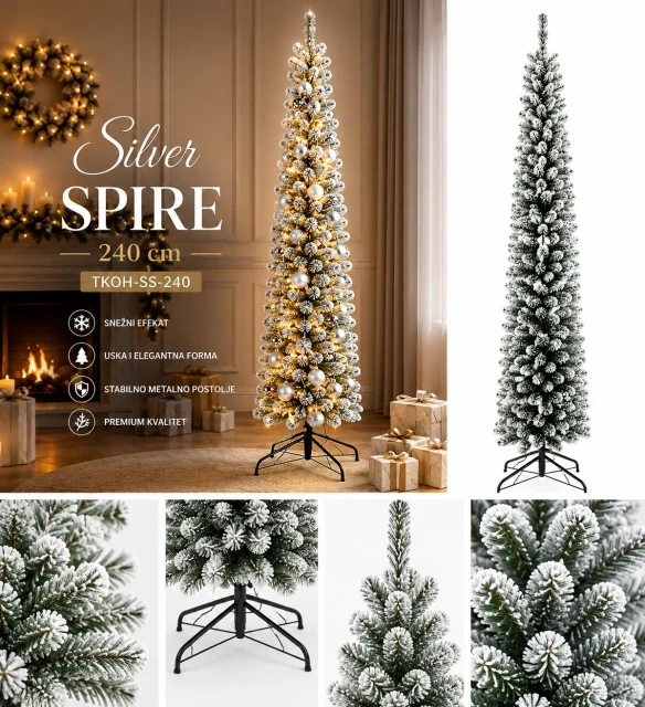 Novogodišnja jelka Silver Spire 240 cm (TKOH-SS-240)