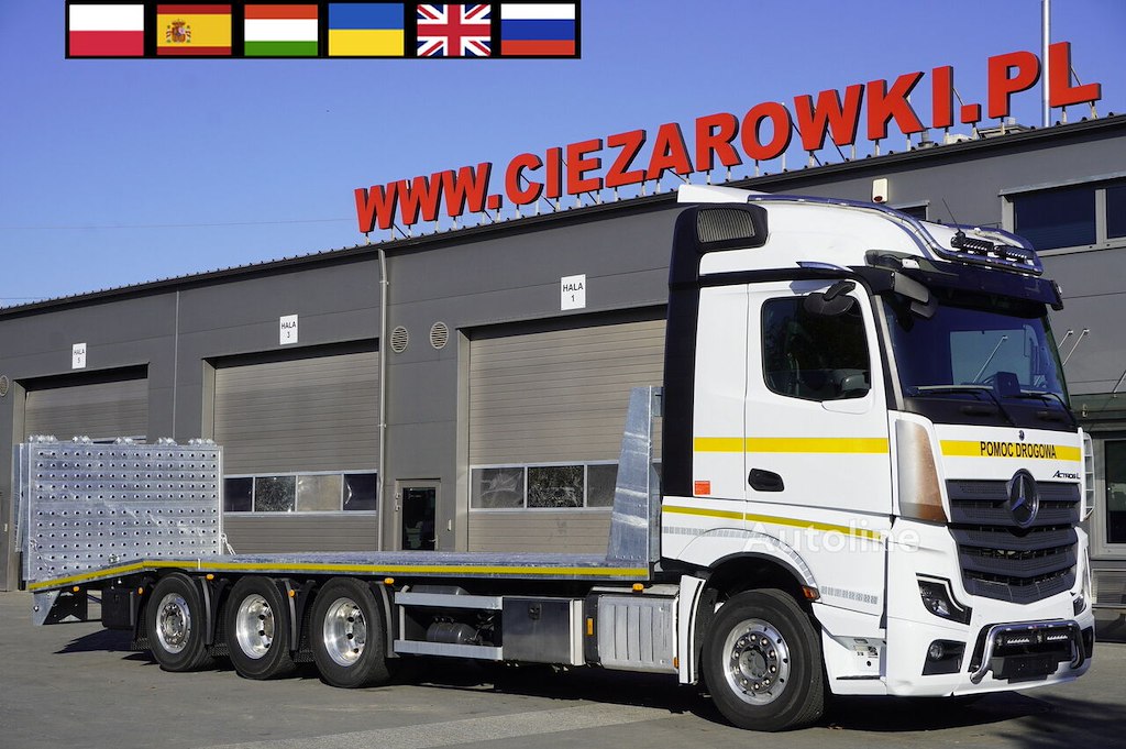 Mercedes-Benz Actros L 3552 8x4 / NEW TOW TRUCK PLATFORM 9 m / steering axle / šlep auto