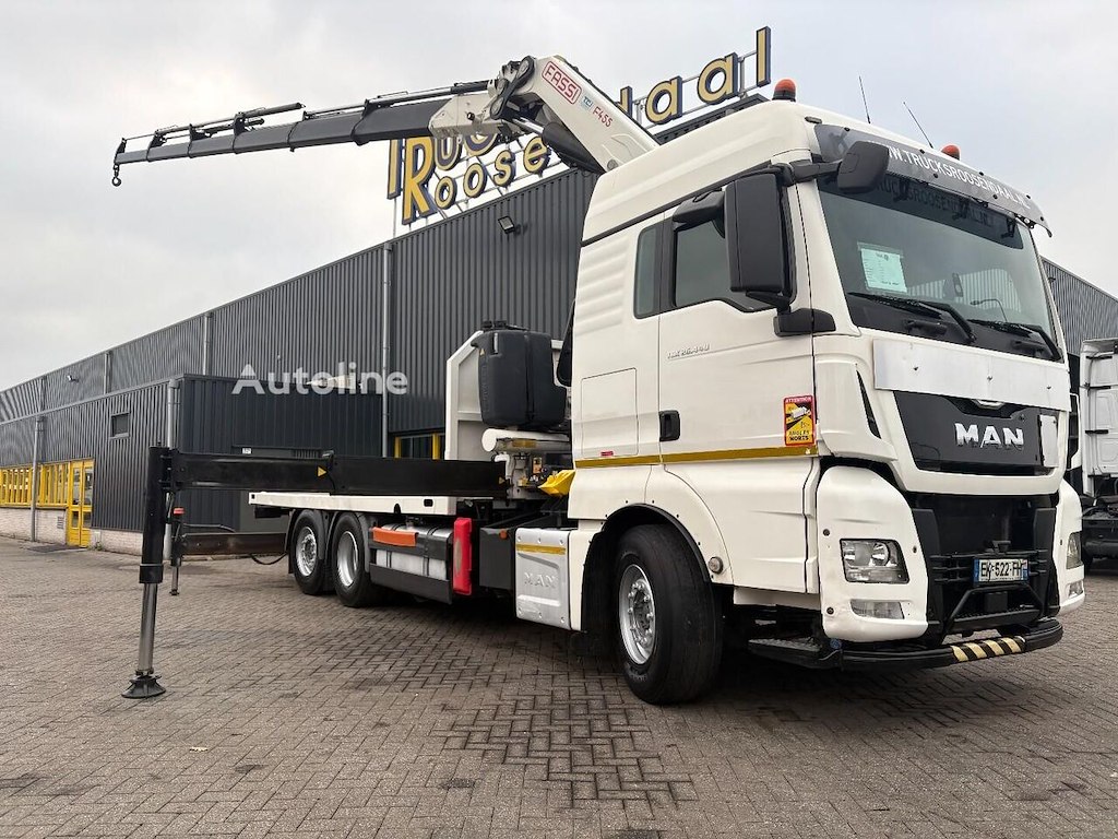 MAN TGX 26.440 + FASSI F 455 A---6X EXT. + REMOTE + 6X2 + LIFT/STEER kamion platforma