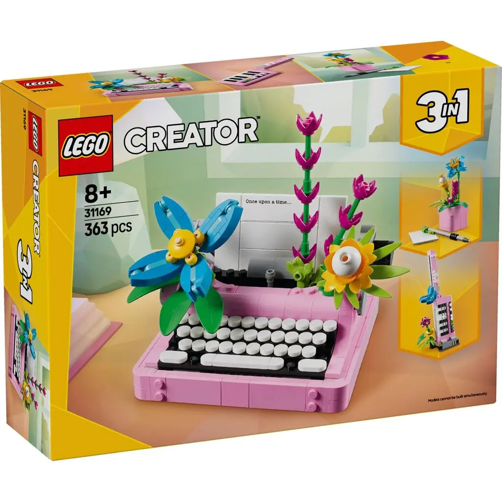 LEGO Creator 3in1 Pisaća mašina sa cvećem 31169, Uzrast 8+