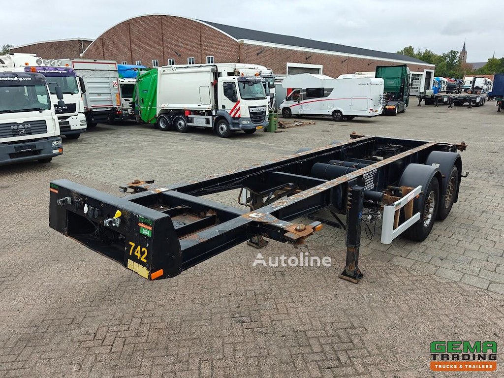 Renders EURO 700 20FT - 3040KG - 2 Mercedes Axles Disc Brakes poluprikolica za prevoz kontejnera