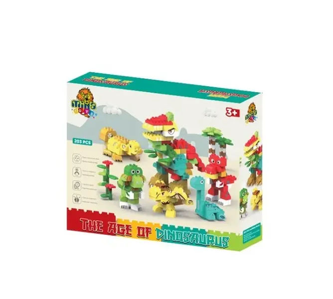 Kocke za decu Age of dinosaurs 11-70835, 203 komada, Šarene
