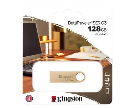 Kingston 128GB DataTraveler SE9 G3 USB 3.0 flash DTSE9G3/128GB champagne