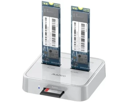 Maiwo K3016SD USB-C - 2 x M.2/NvMe/CR SSD docking station
