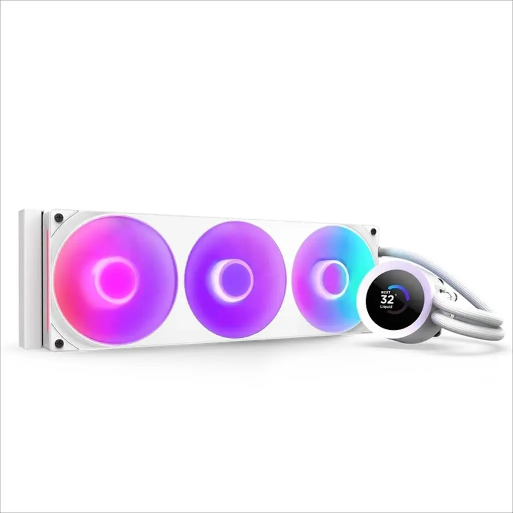NZXT vodeno hlađenje za procesor Kraken Plus 360 RGB LCD 1,54 inča mat belo RL-KR360-W2