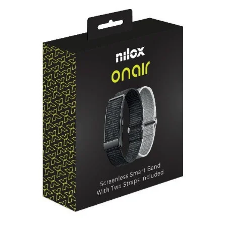 Nilox Smart Fitness Narukvica Bez Ekrana Black and Silver ( NXSWONAIRBK )