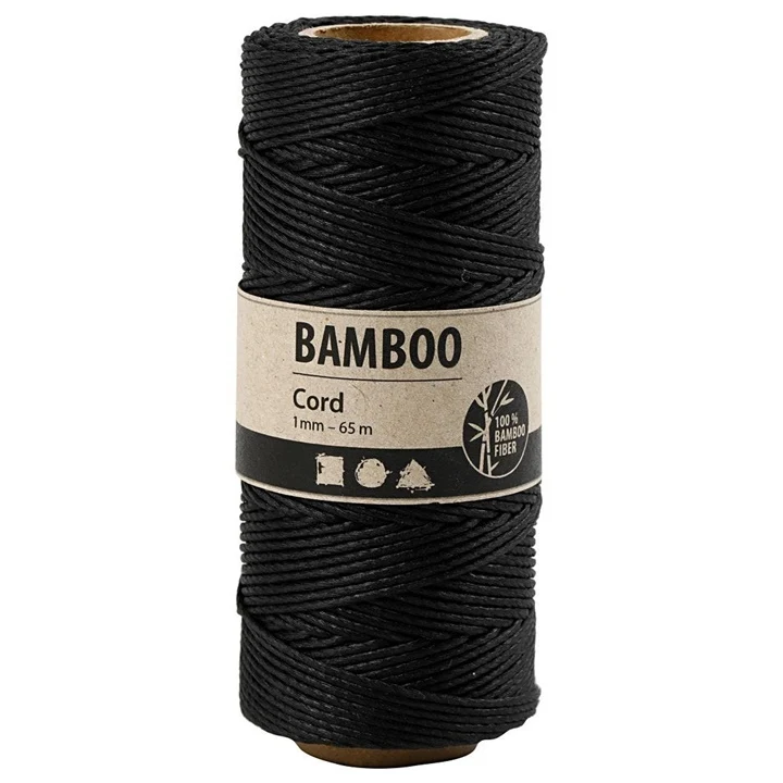 Upleteni kanap od bambusa - 65 m – crna