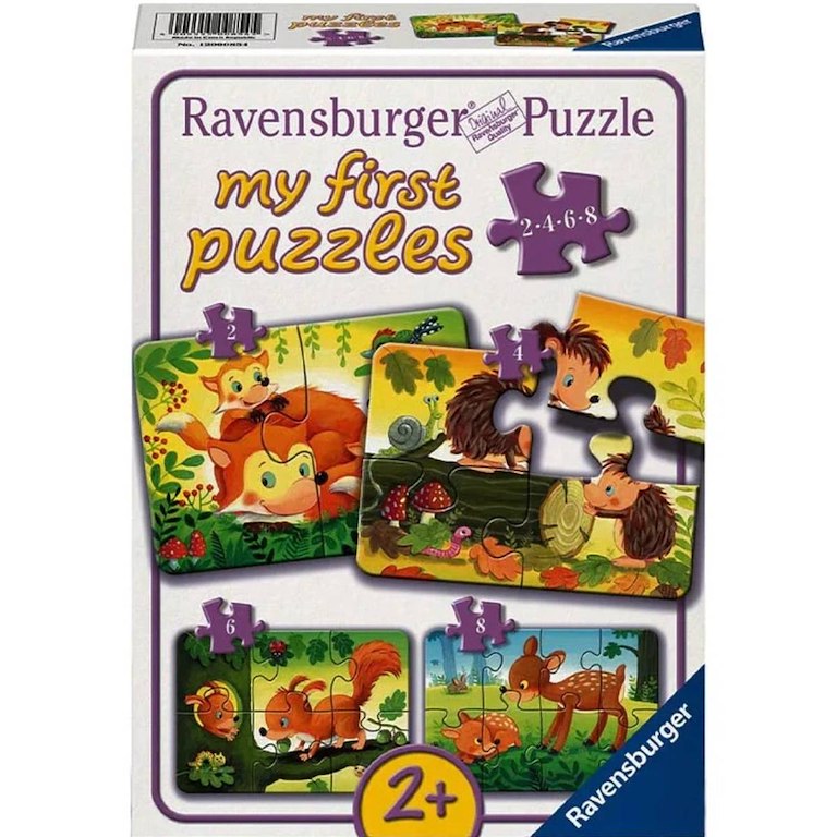 Ravensburger puzzle (slagalice) – Zabava šumskih životinja 2/4/6/8 delova RA12000854