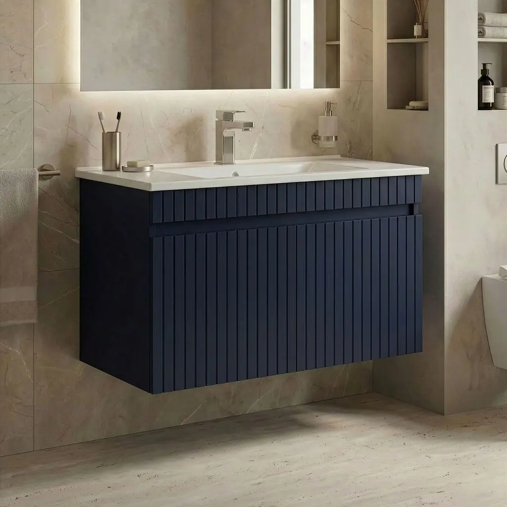 Hanah Home Polica za kupatilo, Teget