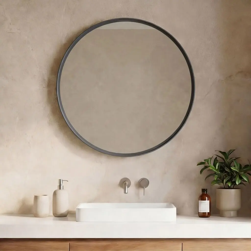 Hanah Home Ogledalo za kupatilo, Antracit