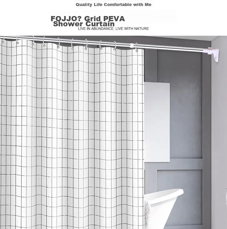 Foojo Zavesa za tuš, 150x180 cm, Bela