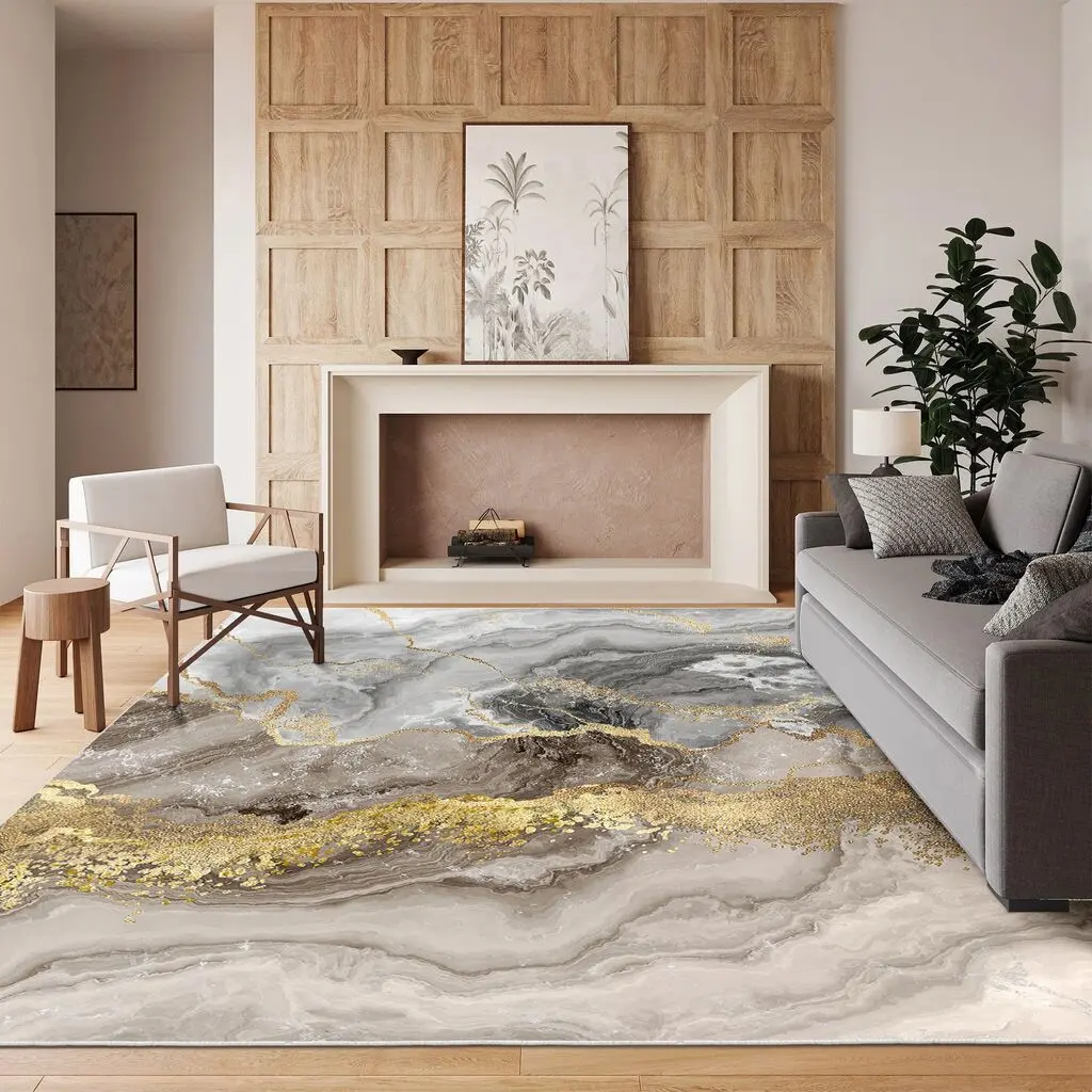 Conceptum Hypnose Tepih Els2375-4, 180x280 cm, Sivo-zlatne boje