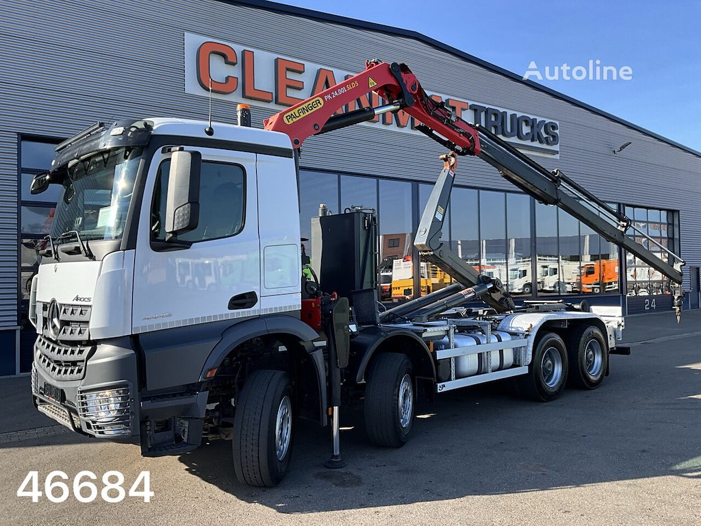 Mercedes-Benz Arocs 4445 8x4 Palfinger 24 Tonmeter laadkraan kamion rol kiper