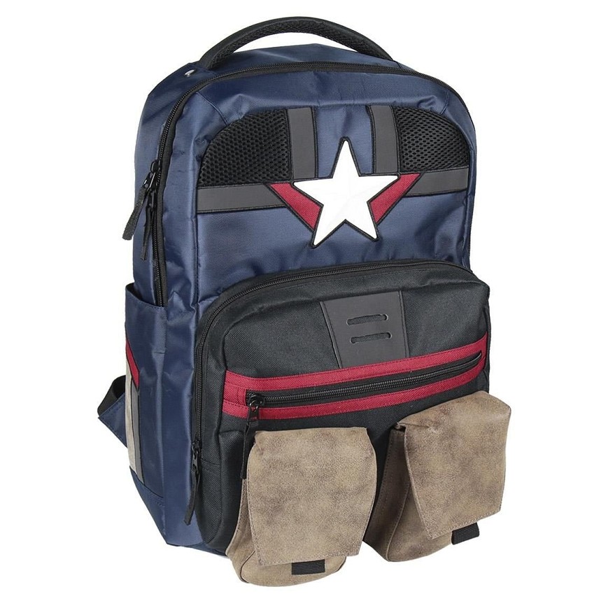 MARVEL Avangers plavi ranac sa džepovima, Captain America