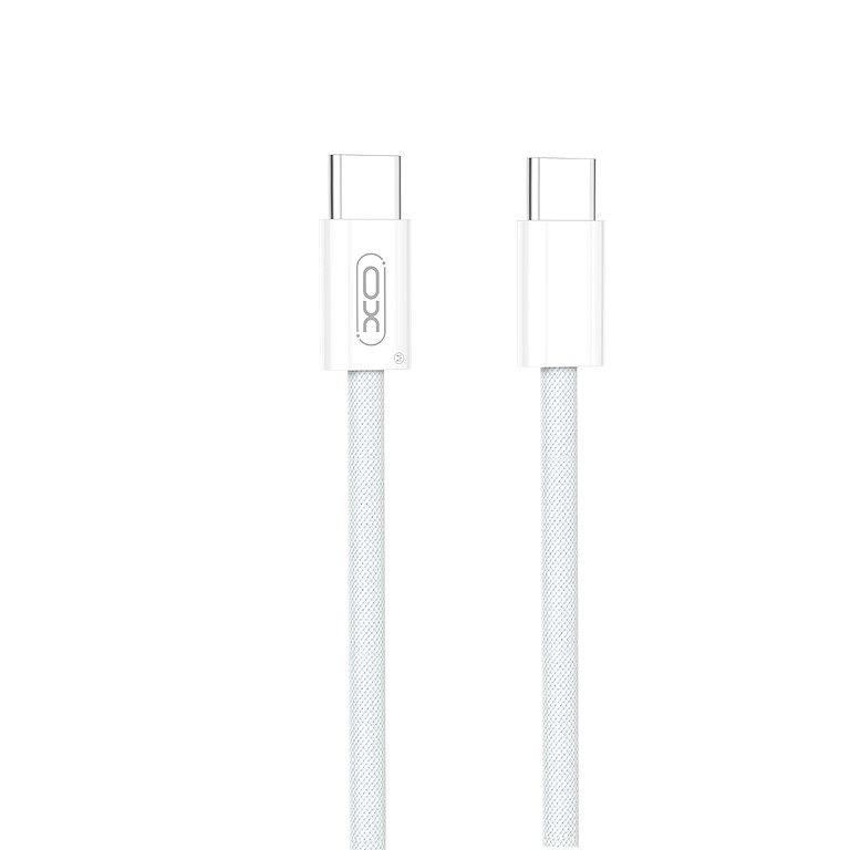 XO NB-Q260B Tip C na Tip C kabl – beli pleteni 1.5m 60W