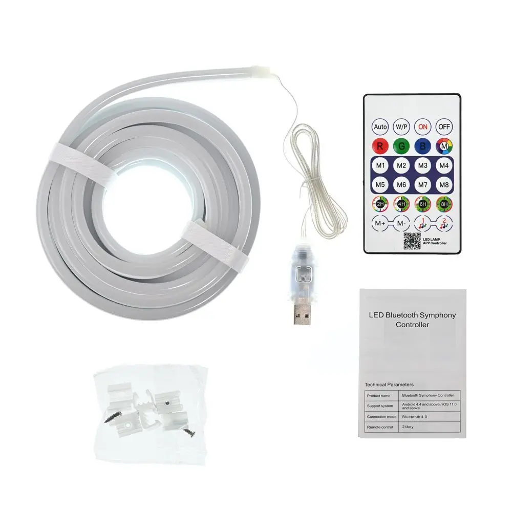Neon traka, LED svetlo, RGB, 5m
