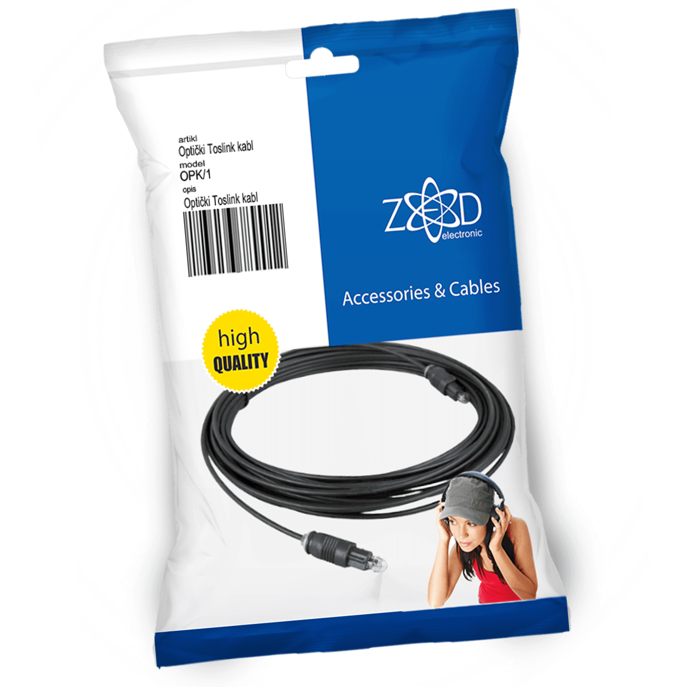 ZED electronic Optički Toslink kabel 1.0 metar, ekstra kvalitet - OPK/1