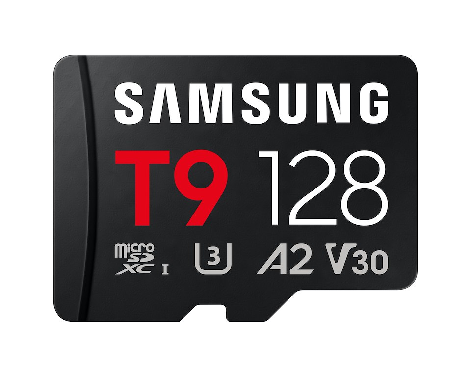 MicroSD 128GB, T9, SDXC, UHS-I U3 V30 A2, Read up to 200MB/s, Write up to 130MB/s, for 4K and FullHD video recording