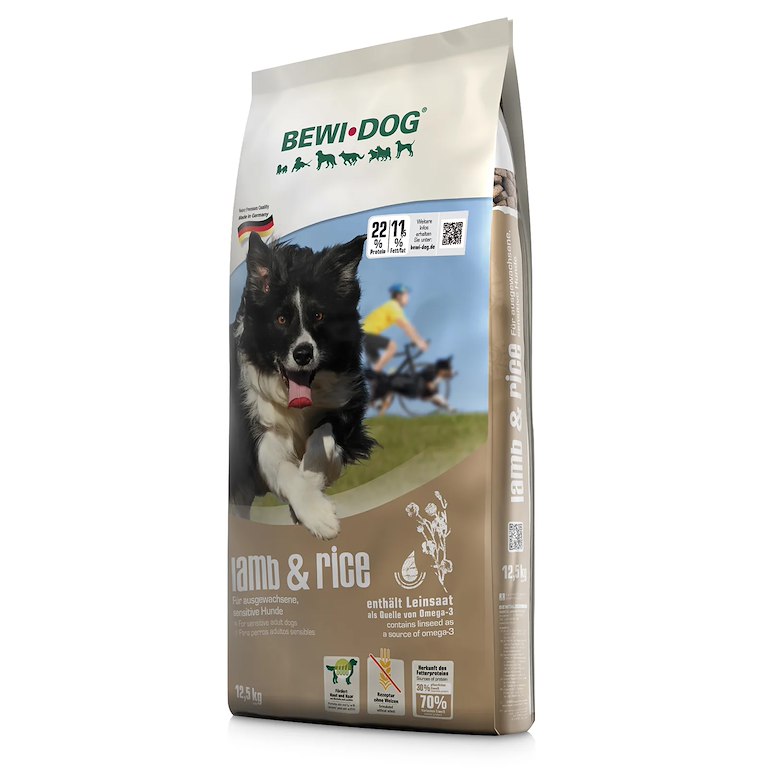 Bewi Dog granule za pse, jagnjetina i pirinač