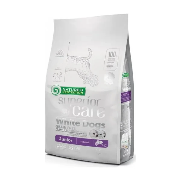 Nature’s Protection Superior Care granule za juniore bele dlake, losos, bez žitarica