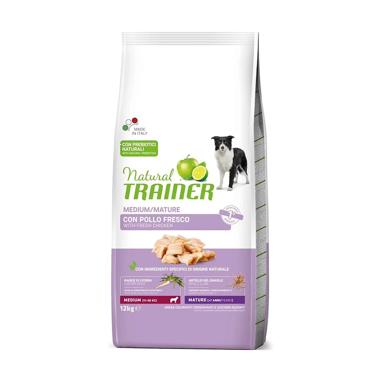 Trainer Natural granule za starije pse srednjih rasa, sveža piletina
