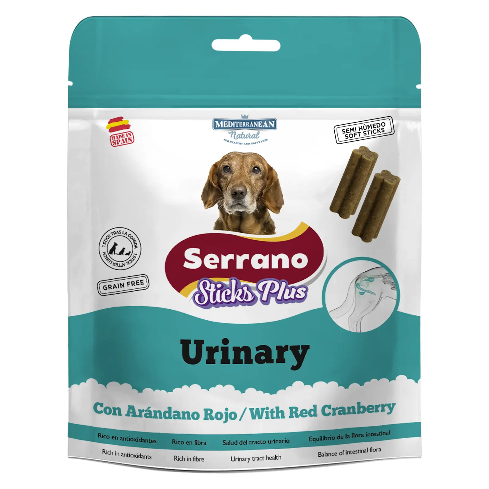 Mediterranean Natural Serrano funkcionalni štapići za pse, urinarni trakt — 110 g