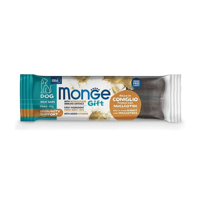 Monge Gift mesne štanglice za odrasle pse, zečetina — imunitet