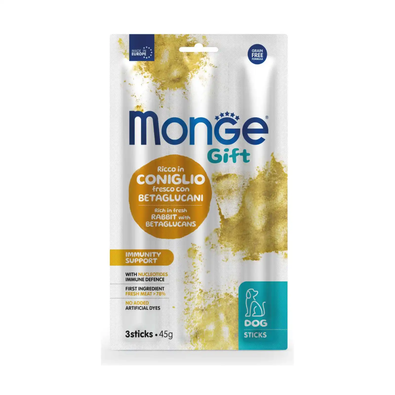 Monge Gift riblji štapići za odrasle pse, zečetina — imunitet