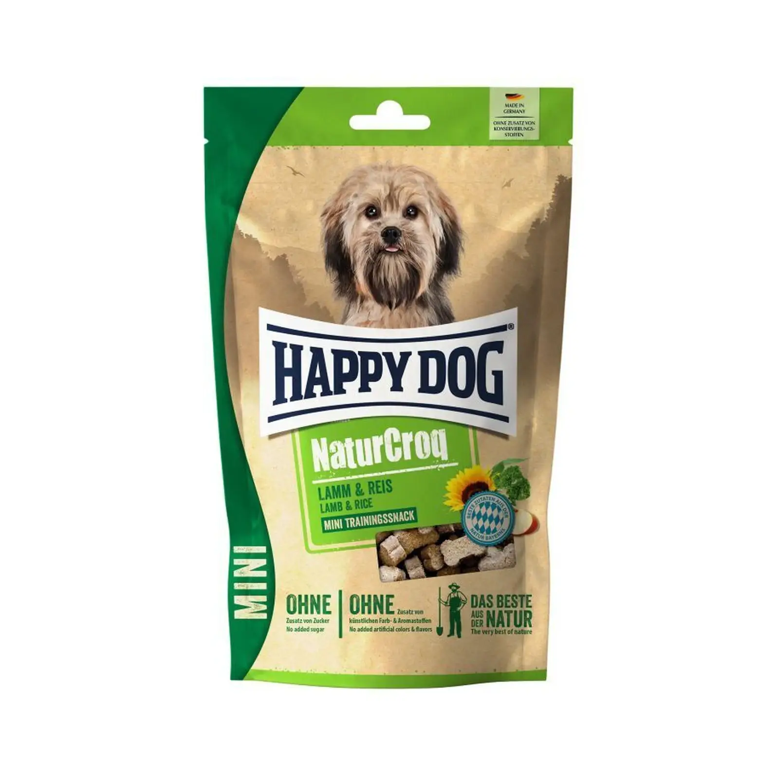 Happy Dog Mini snack NaturCroq jagnjetina poslastica za pse — za nagrađivanje