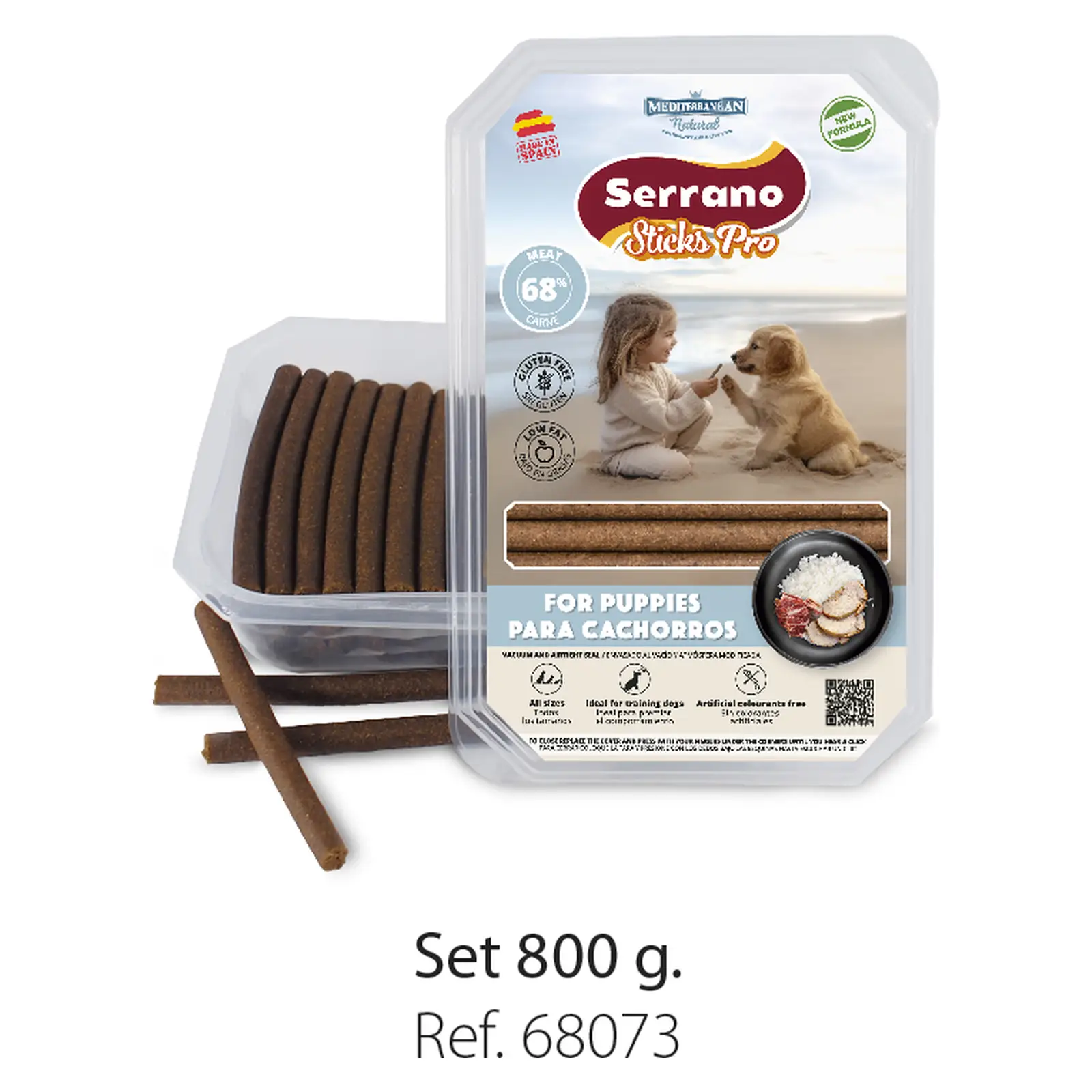 Mediterranean Natural Serrano Sticks Pro mesni štapići za štence, 800 g