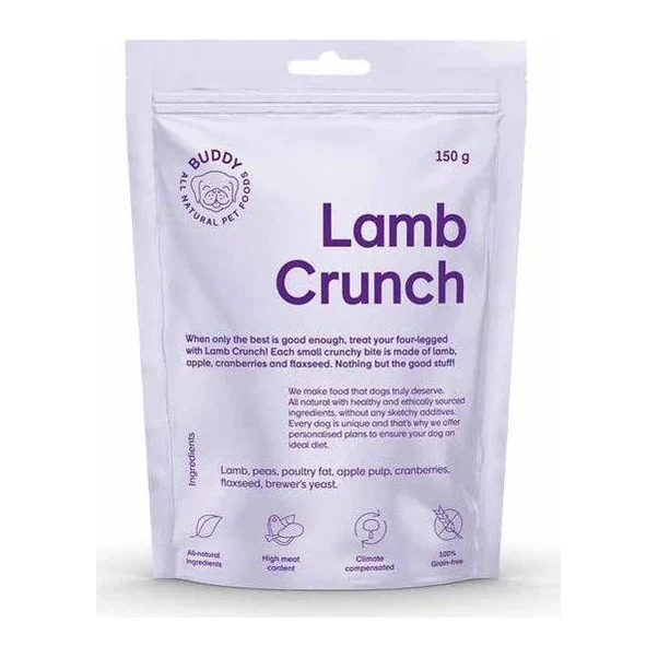 Buddy Lamb Crunch hrskave poslastice za pse, jagnjetina i brusnica — bez žitarica