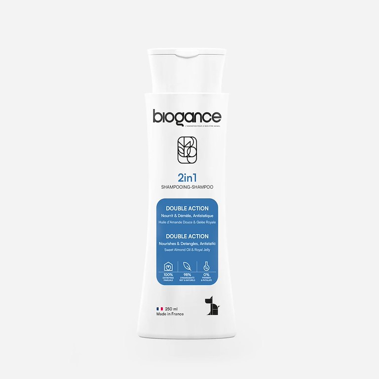 Biogance 2u1 šampon za pse — pranje i raščešljavanje