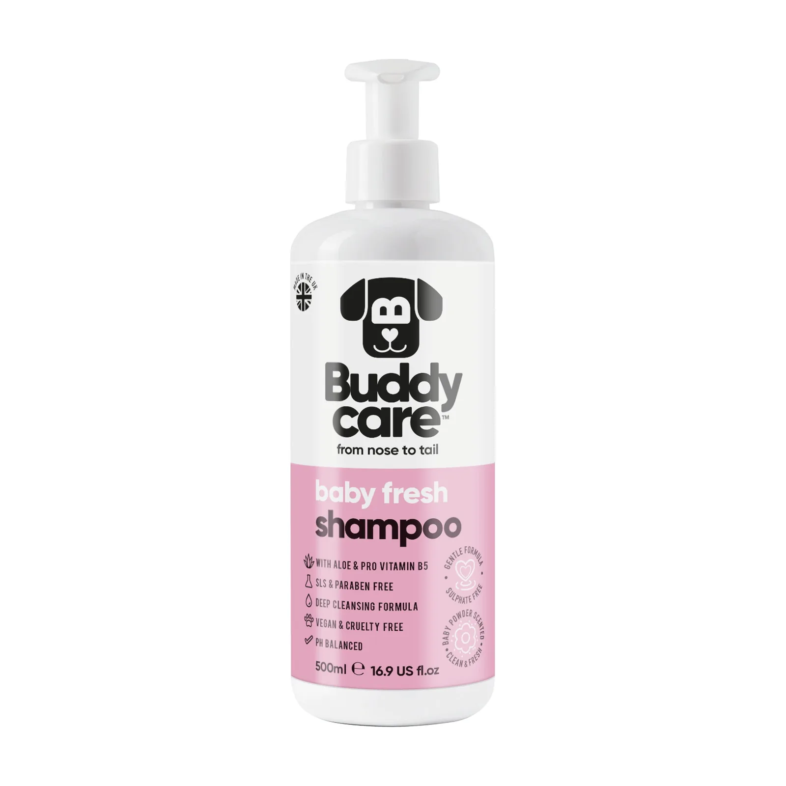 Buddy Care Baby Fresh šampon za pse — blaga formula sa mirisom pudera
