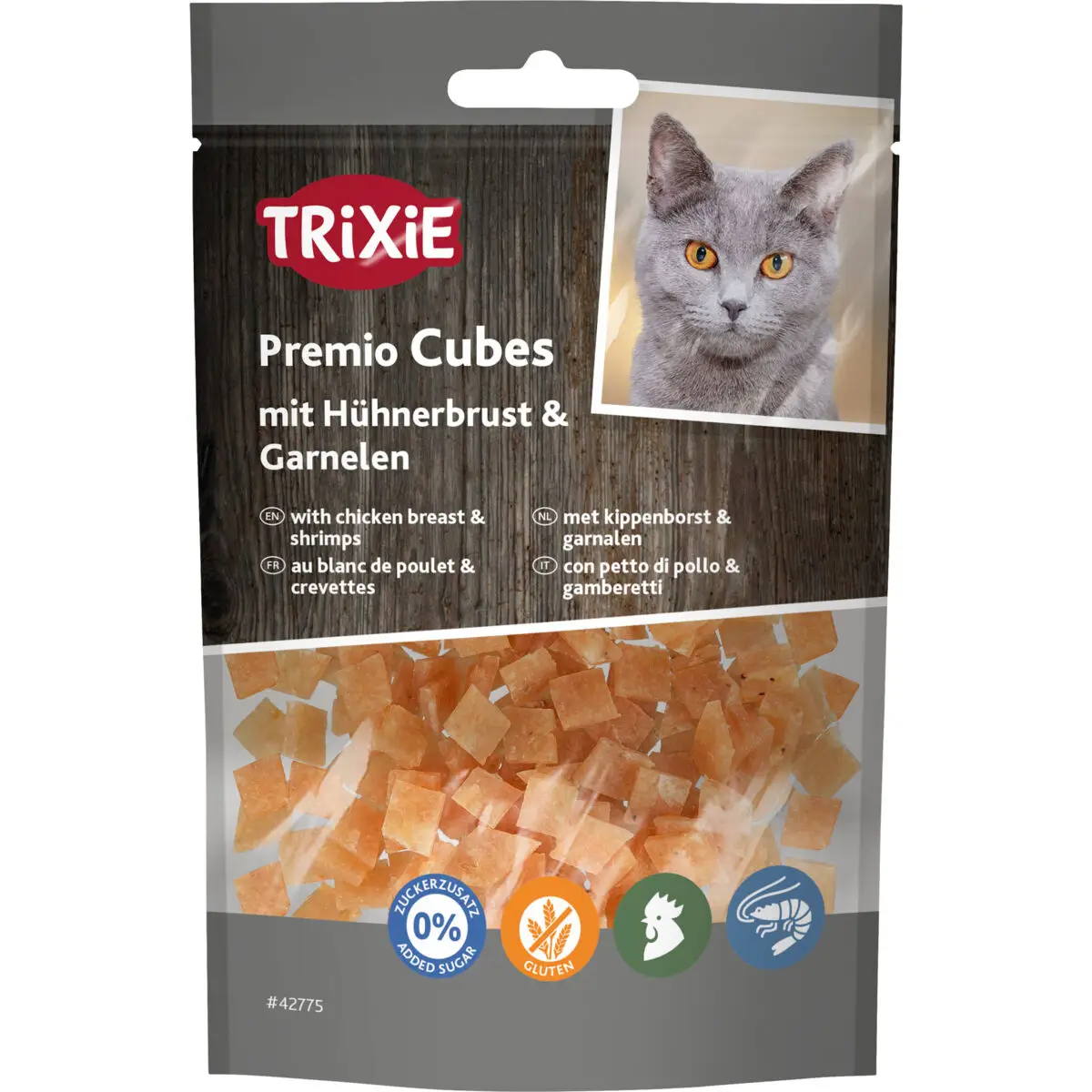 Trixie Premio kockice za mačke sa piletinom i škampima, 89% mesa